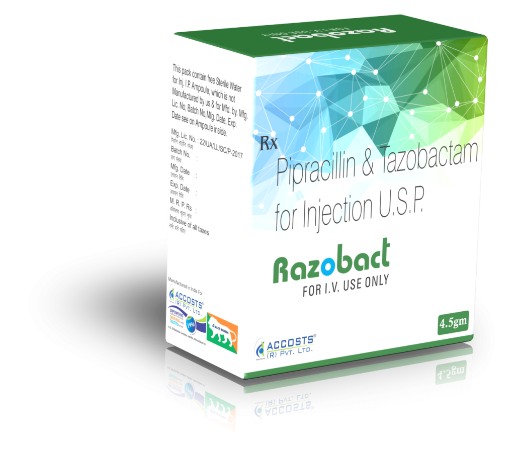 RAZOBACT 4.5gm Injection - Accosts International, India
